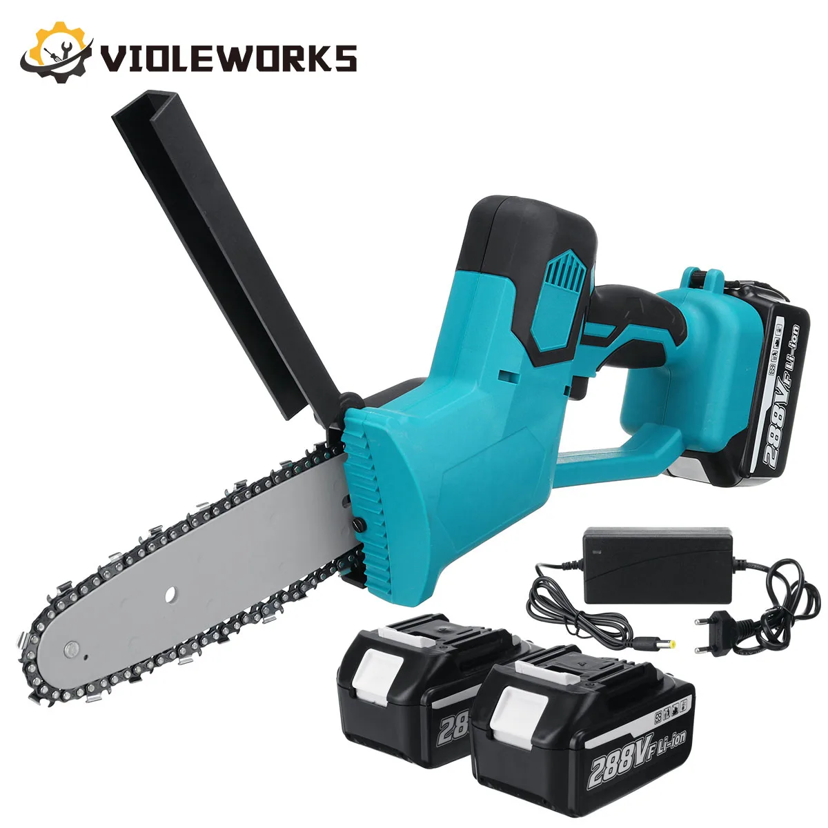 288vf 8 Inch Electric Saw Chainsaw With 2pc 22980mah Li-ion Battery ...