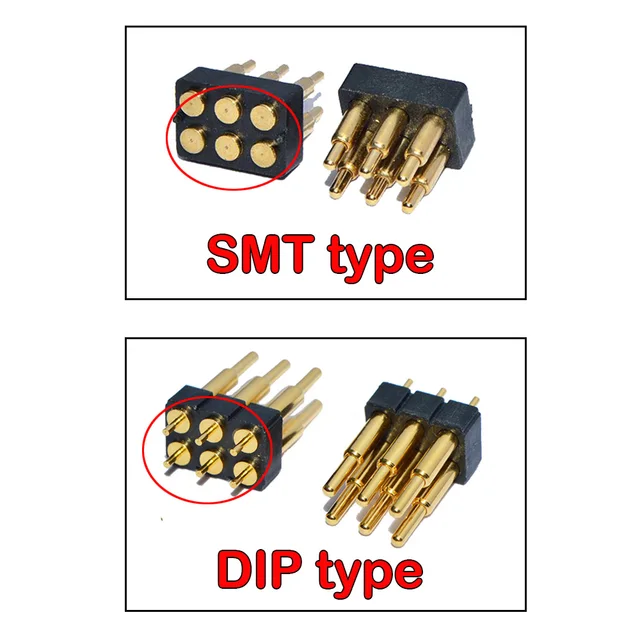 Right Angle Spring Loaded 2.54mm Pitch Dual Row 2-Pack Right Angle Pogo ...