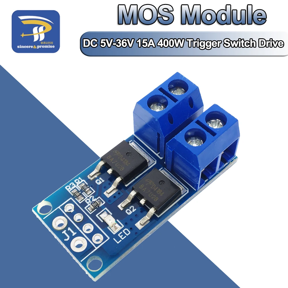High Power 15a 400w Mos Fet Trigger Switch Drive Module Pwm Regulator ...