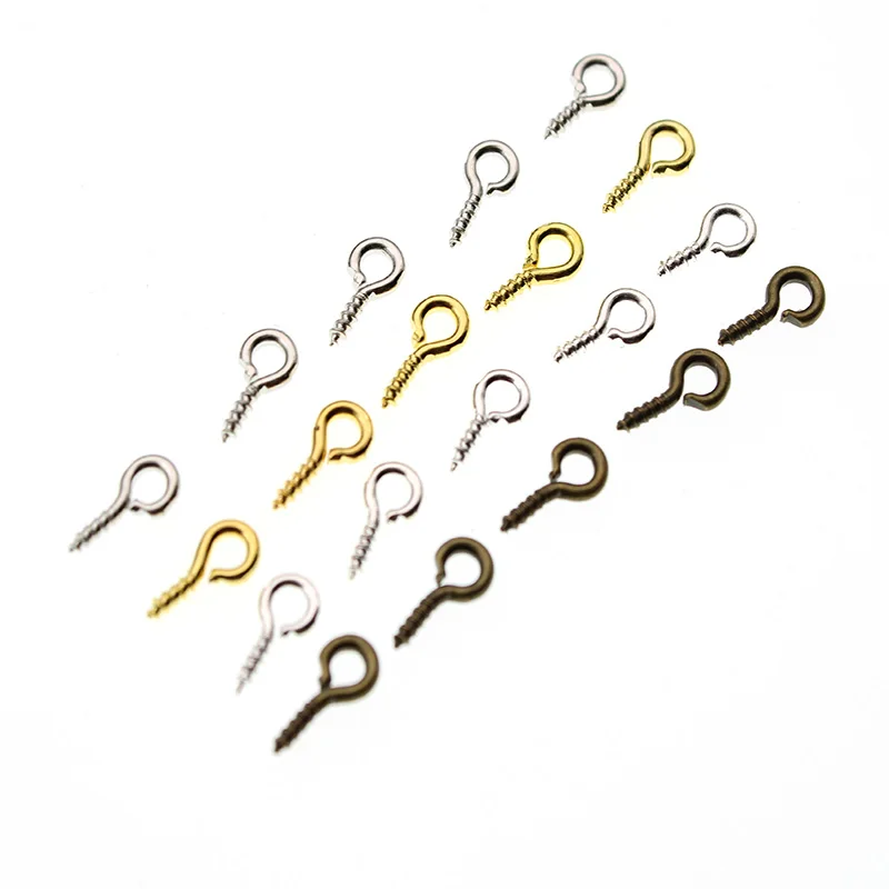 100pcs-lot-Small-Eye-Screw-Hooks-Clasps-Eye-Pin-For-Pendant-Silver ...