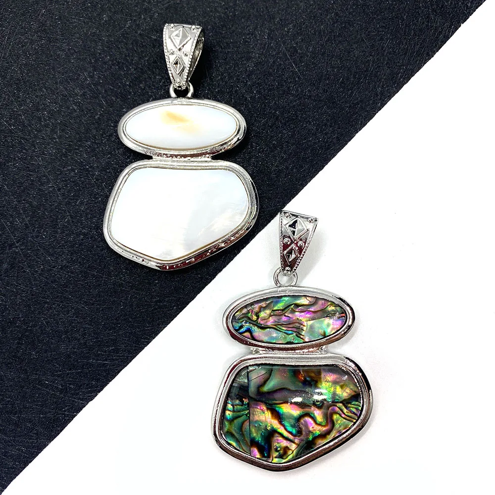 Exquisite-New-Geometric-Shell-Pendant-Size-45x56mm-Exquisite-Charm-Can ...