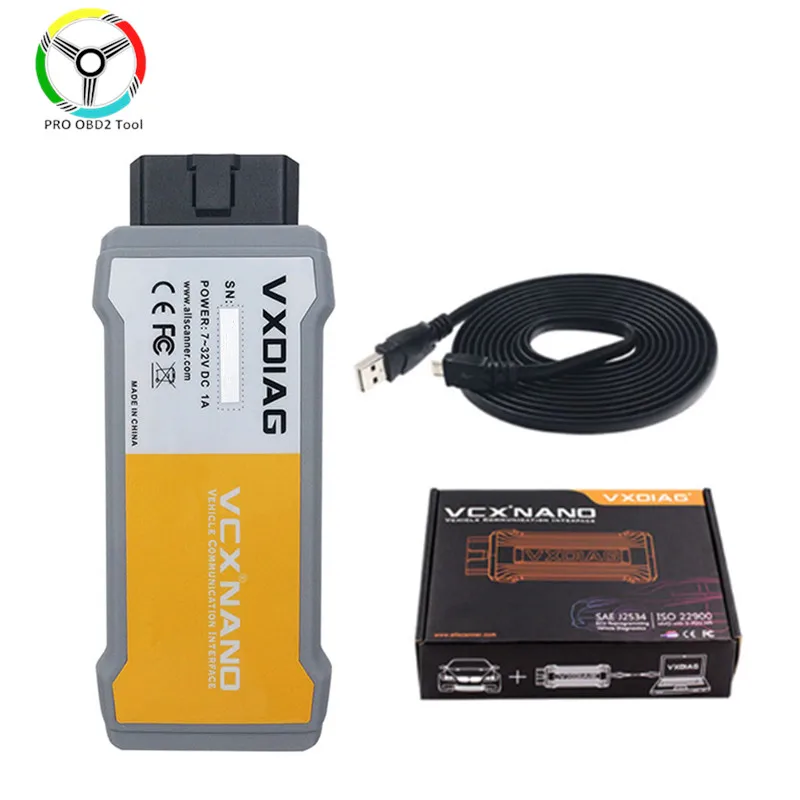 Original VXDIAG Diagnostic Tool VXDIAG VCX NANO 2014D Dice USB OBDII ...