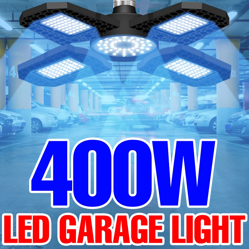 LED Garagem Luz de teto, Iluminação Industrial, Lâmpada Floodlight, E27 ...