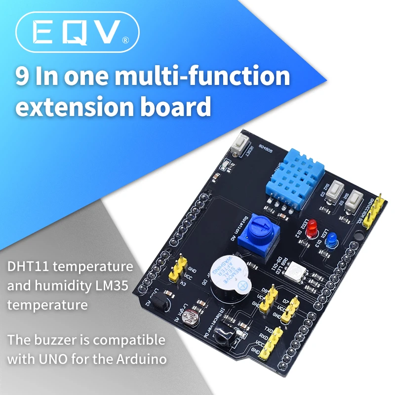 Multifunction Expansion Board DHT11 LM35 Temperature Humidity For Arduino UNO RGB LED IR ...