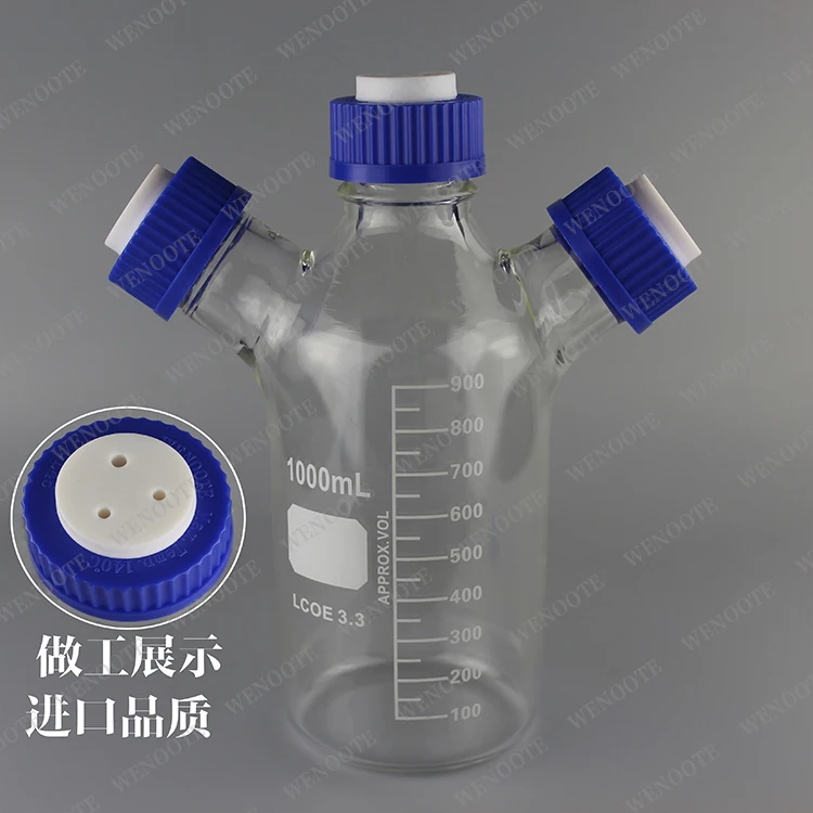 1000ml 3 입 용매 병 3 입 휴대용 위상 용매 병 액체 저장 병 폐기물 액체 병 블루 캡 시약|카운터| - AliExpress