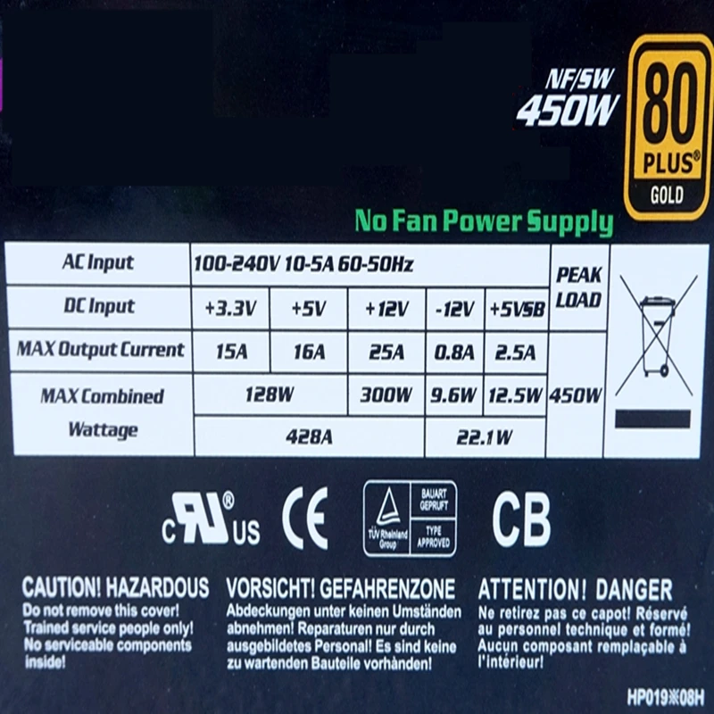 Original PSU For Hiper 80plus Gold Full Module Intelligent Control 0 dB ...