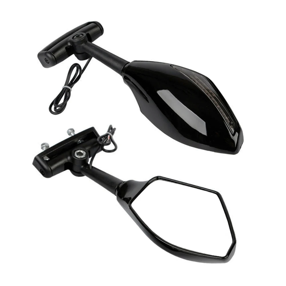 Universal-Motorcycle-Rearview-Mirrors-With-Turn-Signal-LED-Light-For ...