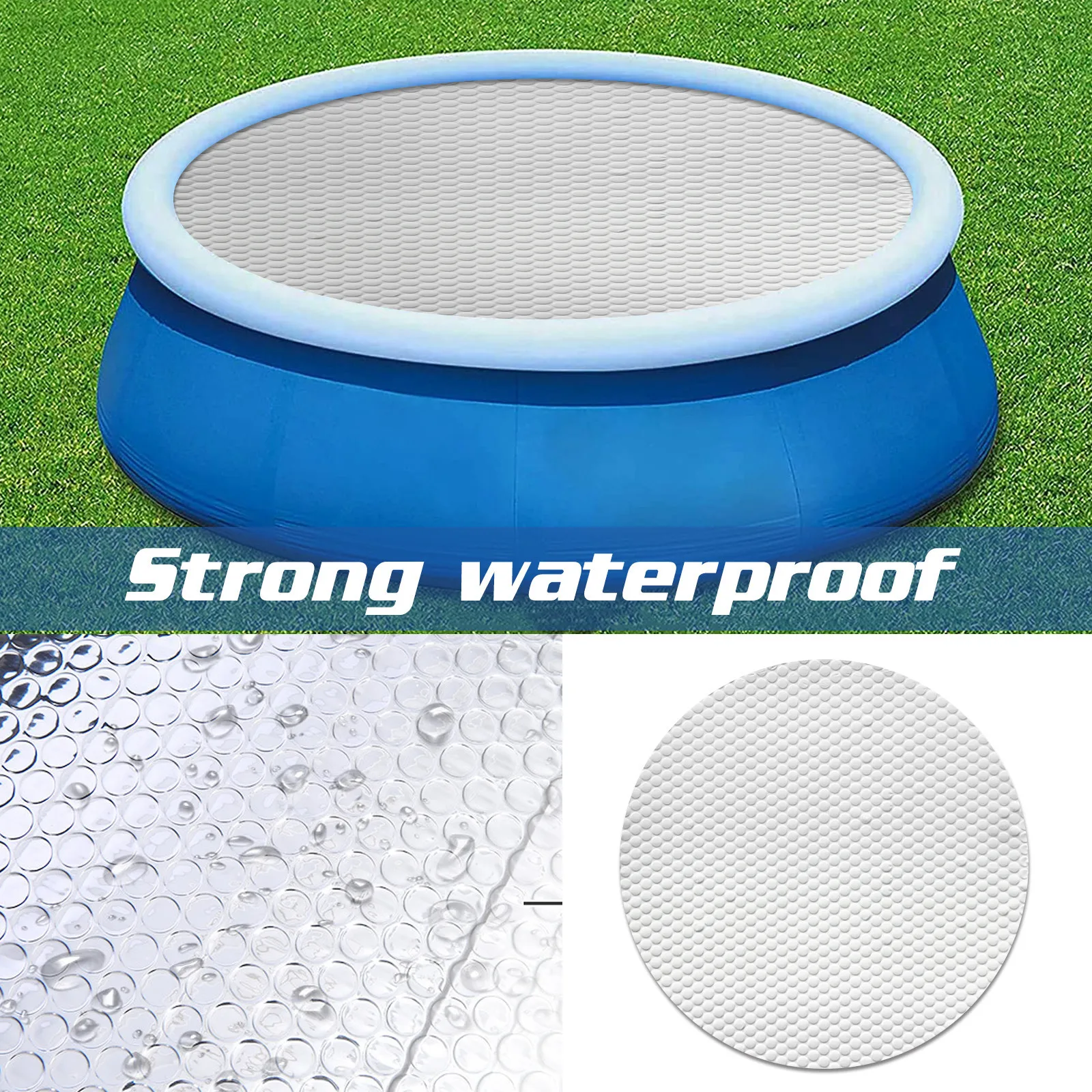 Round Solar Swimming Pool Cover Protector Bubble Film Insulation Covers ...