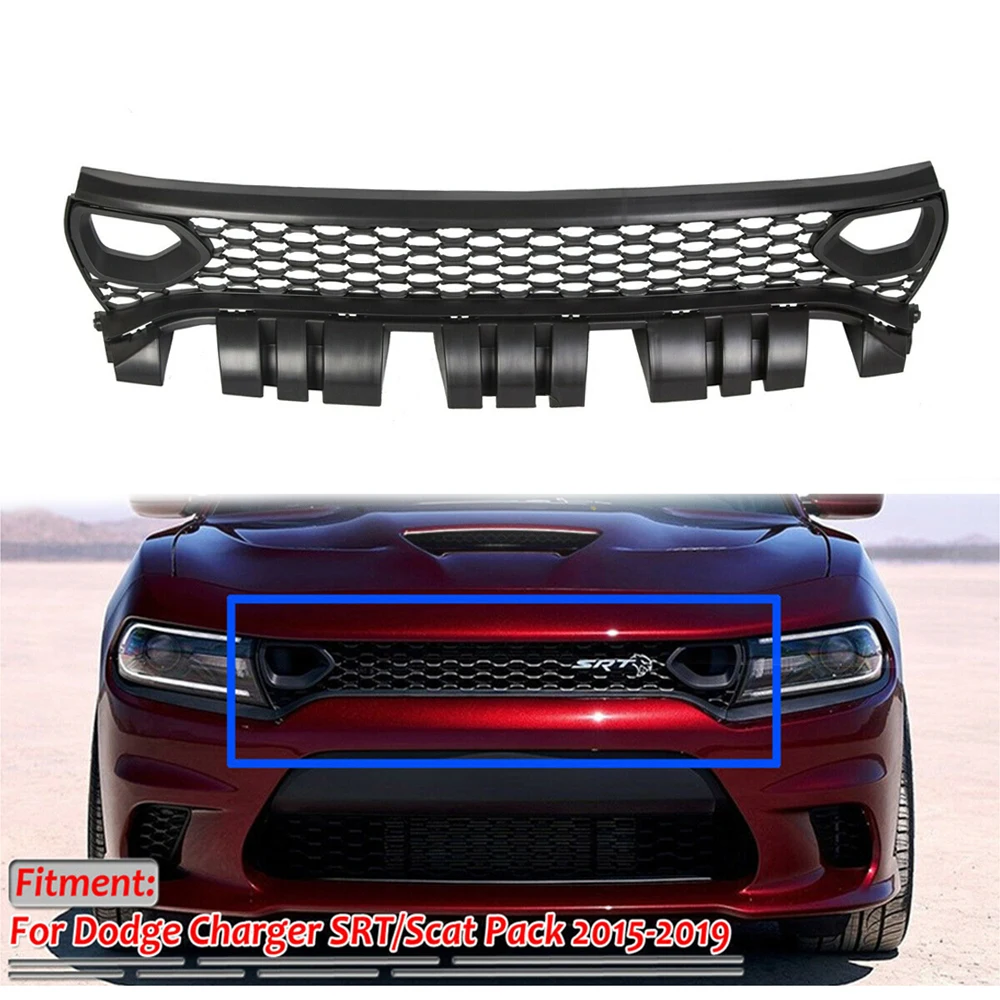 Front-Grille-Grill-For-Dodge-Charger-SRT-2015-2019-Scat-Pack-Daytona-W ...