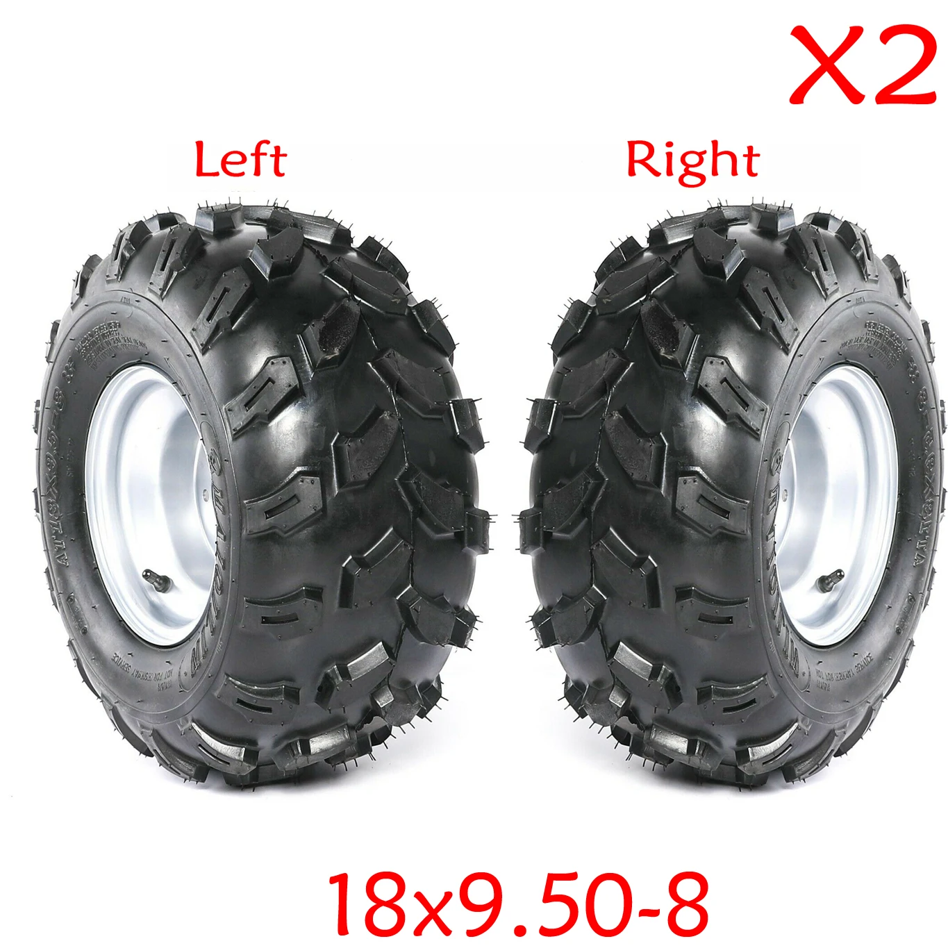 18X9.50 8 Tyre Tire & Rim Wheel For ATV Buggy Quad Lawn Mower Garden ...
