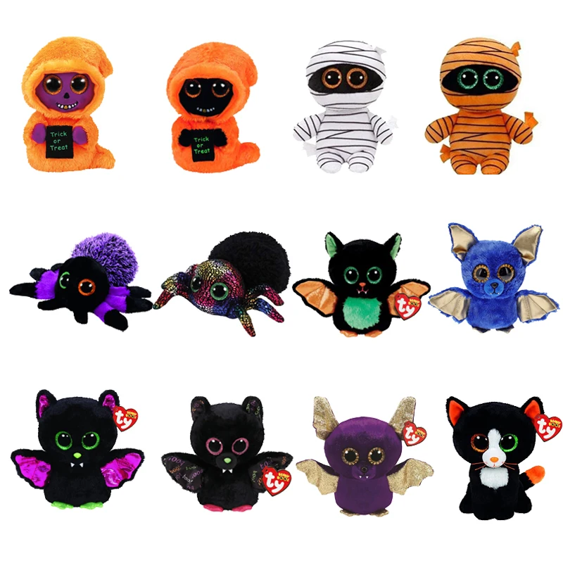 Ty Beanie Boos Tiere Halloween Serie Spielzeug Bat Spinne Katze Mummy ...
