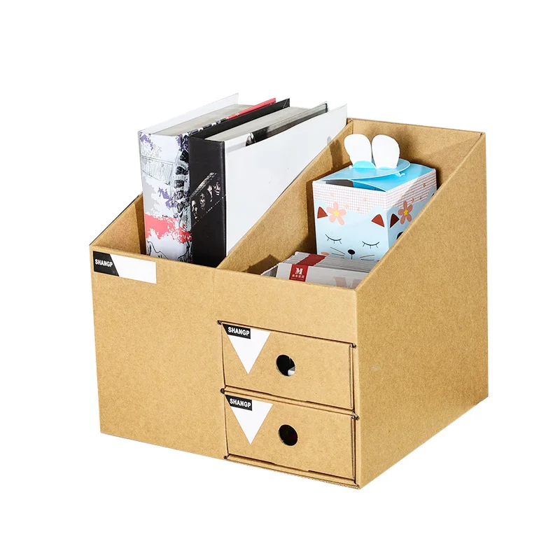 Kraft paper box paper storage box paper Archive box office file box ...