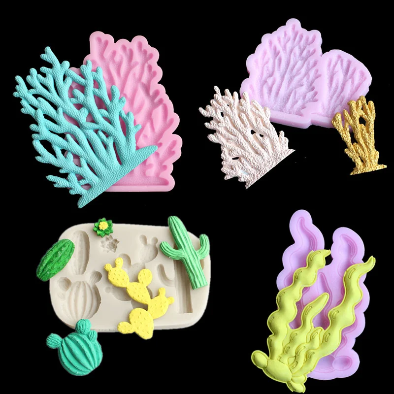 3d Coral Mold Silicone Fondant | Molds Fondant Coral Shells | Silicone ...
