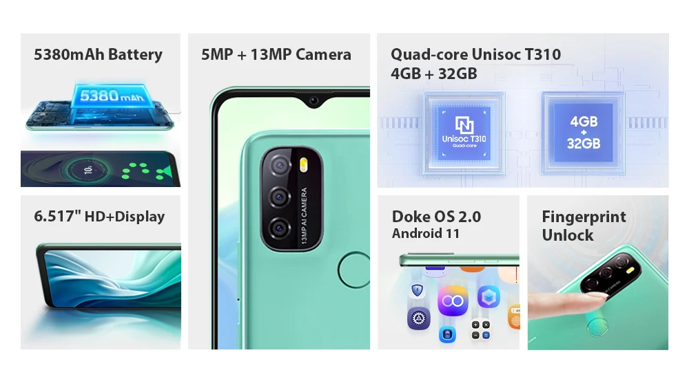 BLACKVIEW A70 Pro Android 11 Smartphone 6.517 Inch Display Quad Core ...