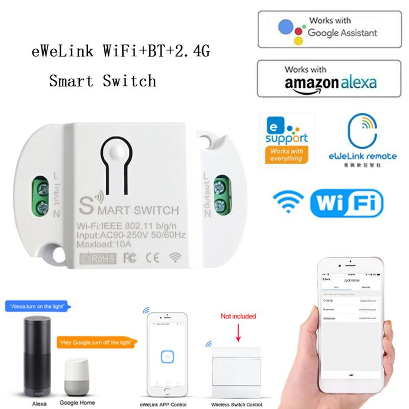 Mini Module Wifi Light Switch Wireless APP Remote Control Switch ...