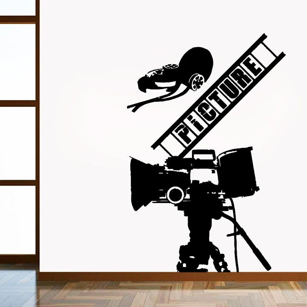 Calcomanía de pared de cine cinematográfico, pegatina de película ...