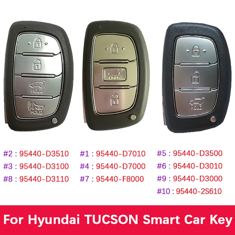 Aftermarket 3/4Button For Hyundai Tucson Smart Key 95440-D7010 95440 ...