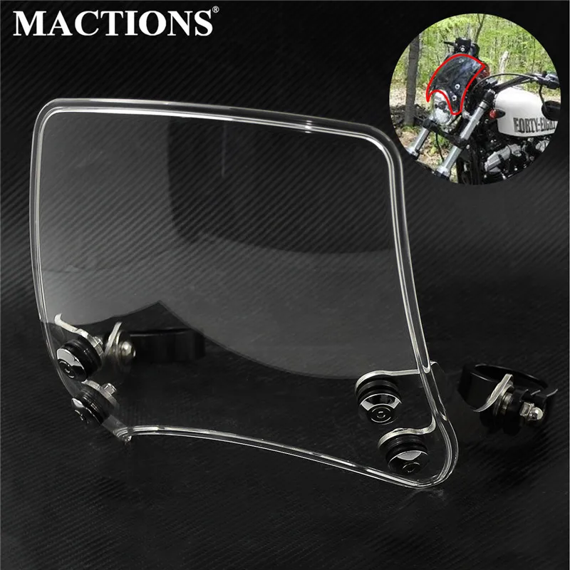 Motorcycle-Windscreen-Windshield-39mm-Adjustable-Custom-Compact-Sport ...
