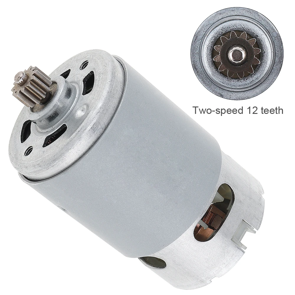 Rs550 Motor 12 Teeth 16.8v 21v 25v 19500 Rpm Dc Motor 12v Two-speed ...
