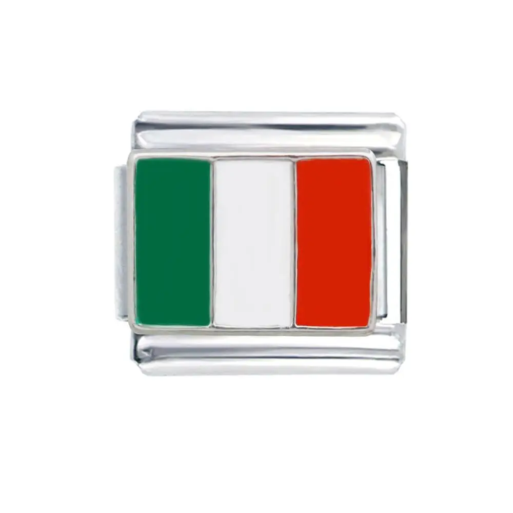 Wholesale Stainless Steel Composable Charm 9mm National Italy Country ...