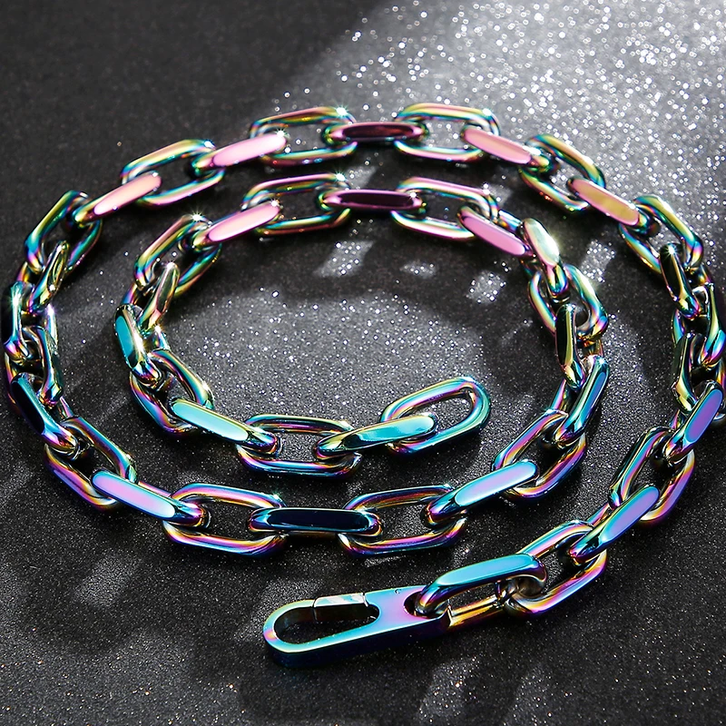 Hiphop 10mm 28" Stainless Steel Chains Choker Long Necklace Men Heavy ...