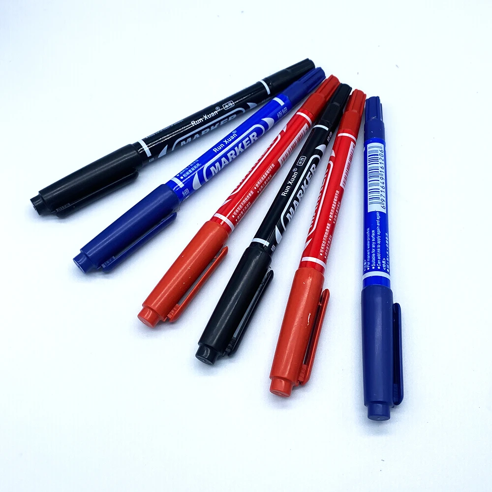 5PCS Permanent Markers Tattoo Pens Fine Point Black Blue Red Large ...