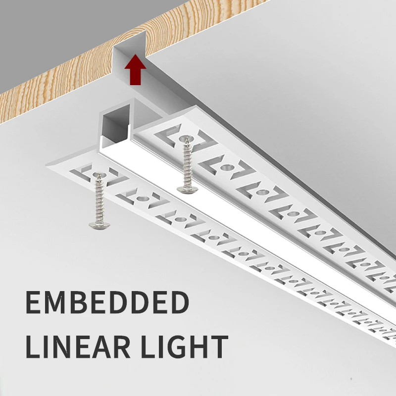 1M-10W-Embedded-LED-Linear-Bar-Lamp-Recessed-Aluminum-Profile-SMD-Black ...
