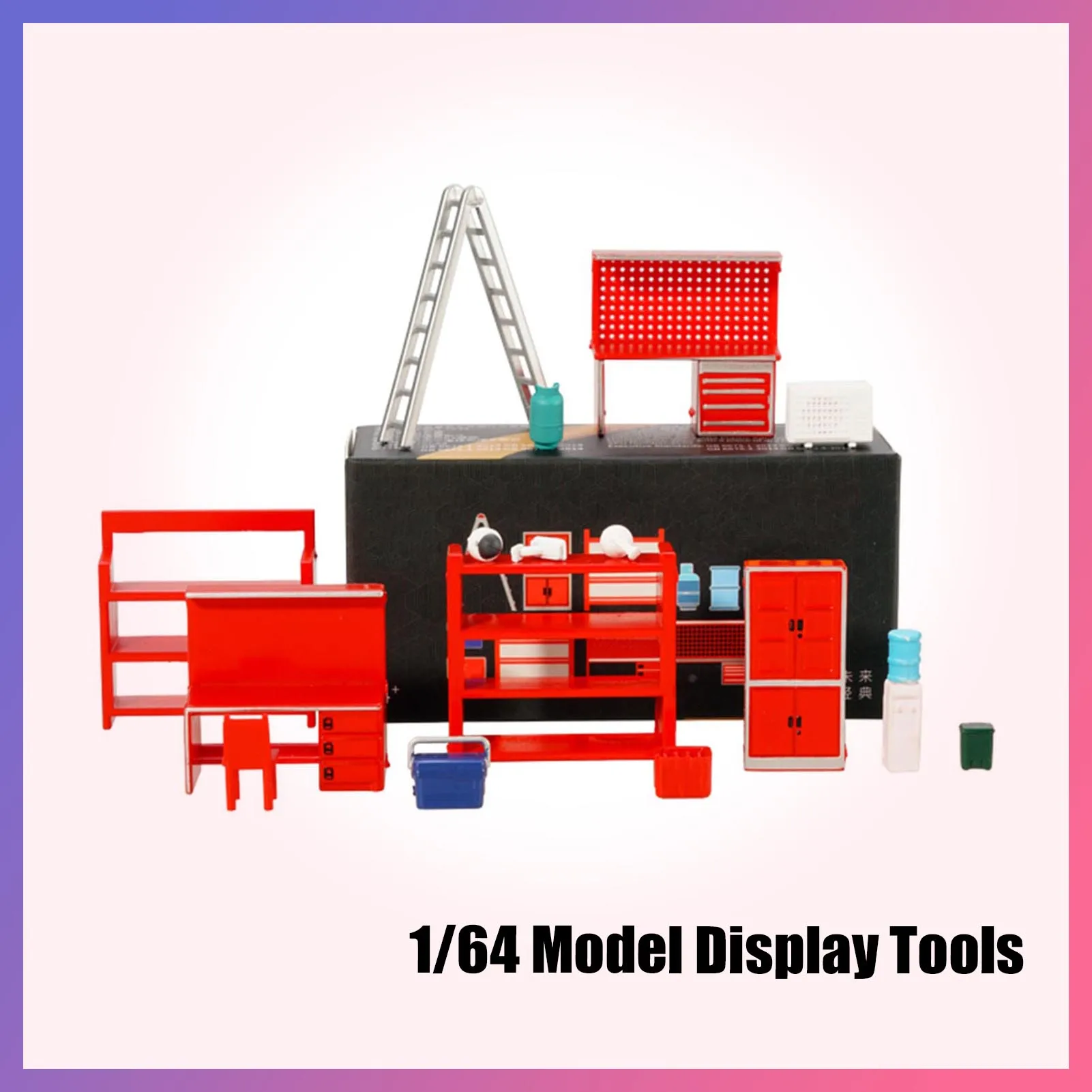 16 Pcs / Set 1/64 Diorama Model Display Tools Set For Garage Parking ...