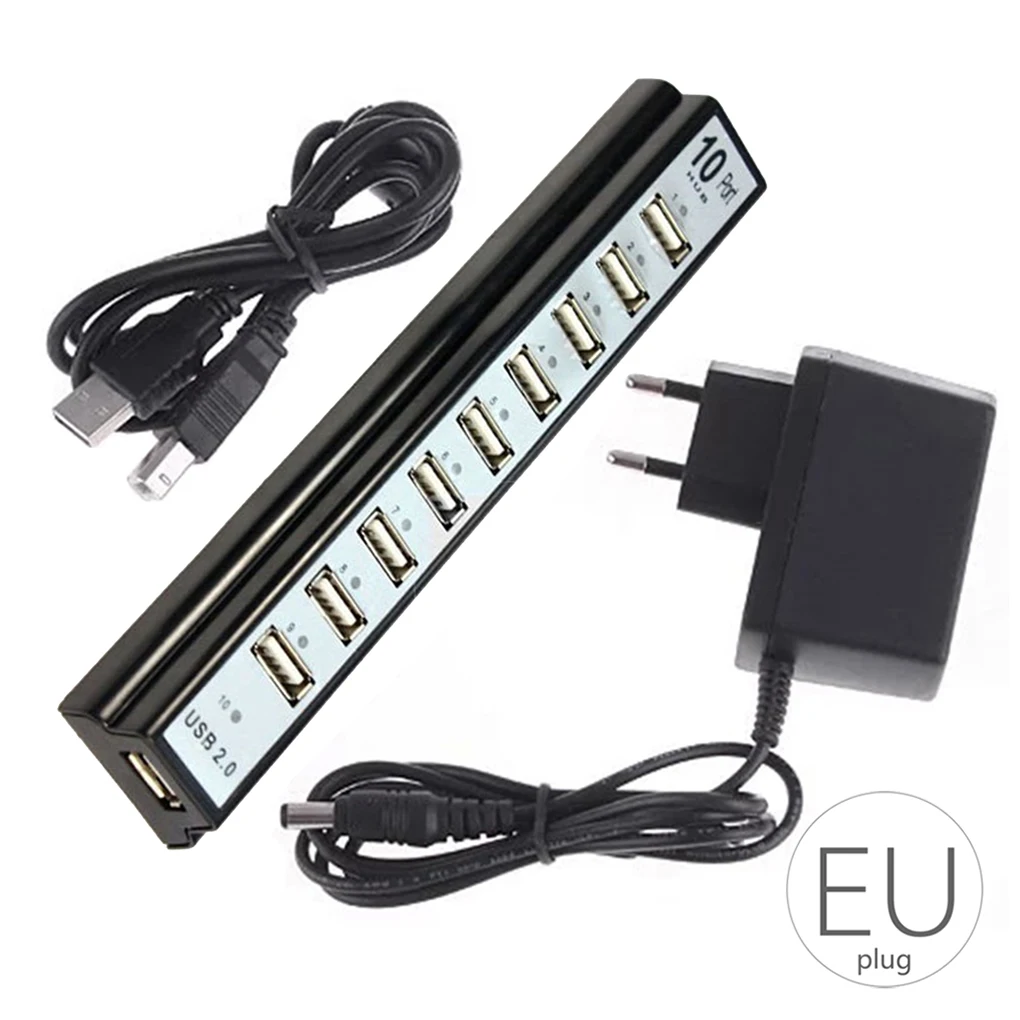 10-Ports-USB-Hub-Multi-USB-Splitter-EU-Us-stecker-Multifunktions-Power ...