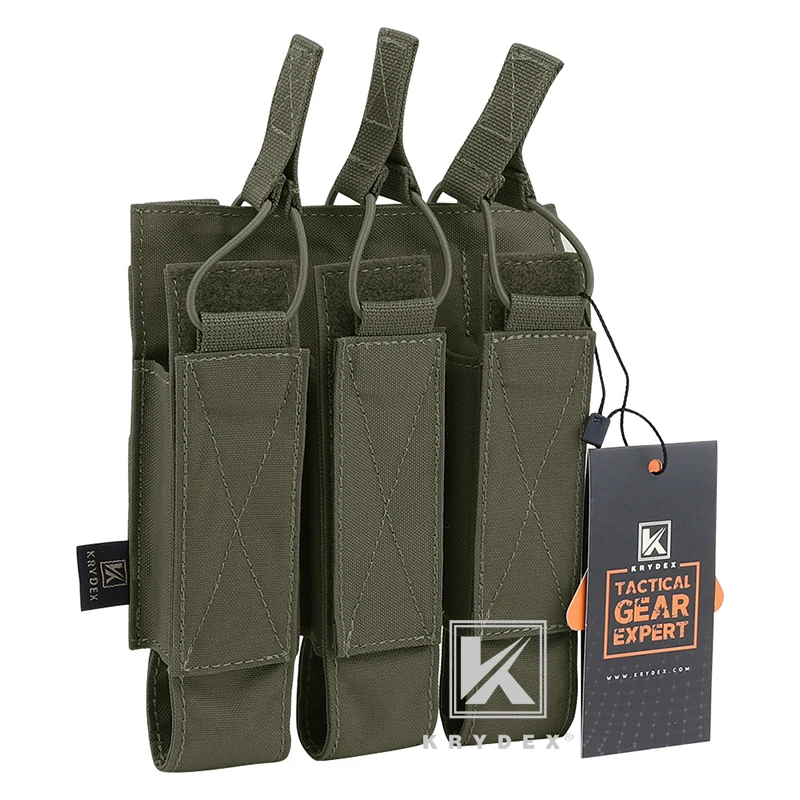 KRYDEX Tactical Modular Triple Magazine Carrier Pouch Airsoft Hunting ...