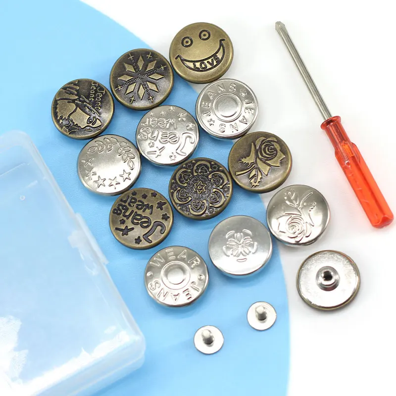 10pcs Jeans Button Waist Adjustment Buttons Snap Fastener Buttons ,for ...