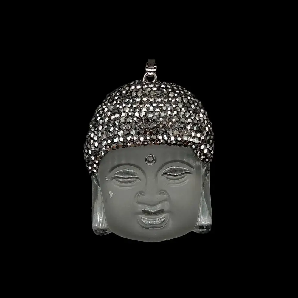 Colgante de Buda de cuarzo transparente, accesorios de joyería de ...