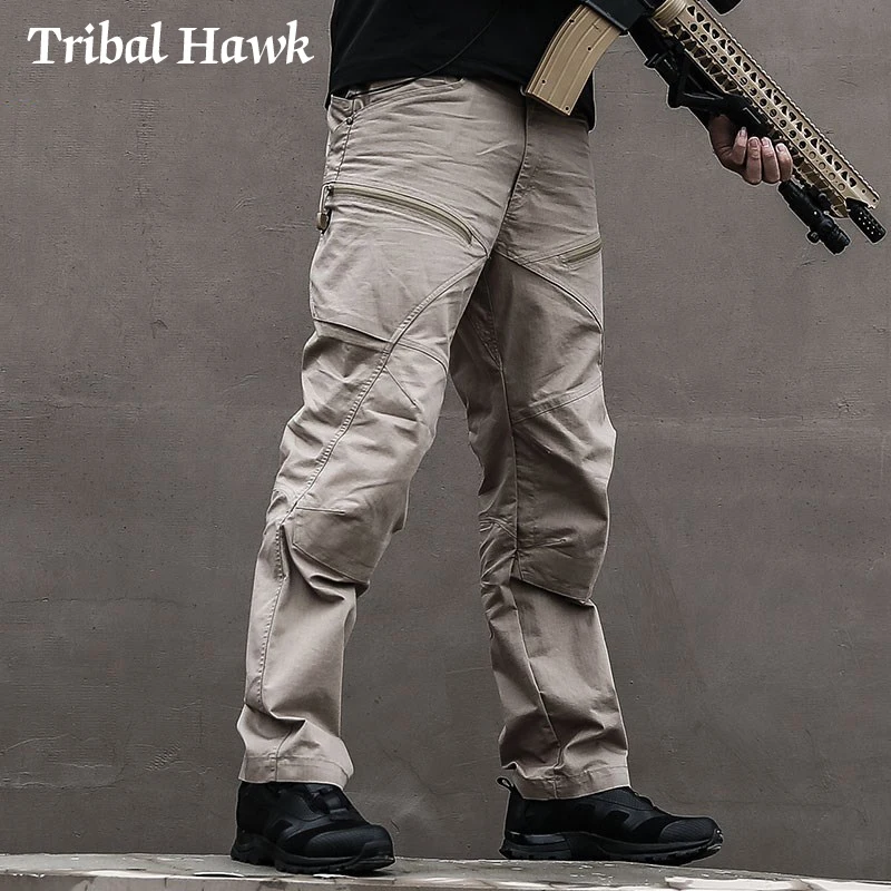 Tactical-Waterproof-Cargo-Pants-Men-Military-Combat-Black-Pants-Army ...