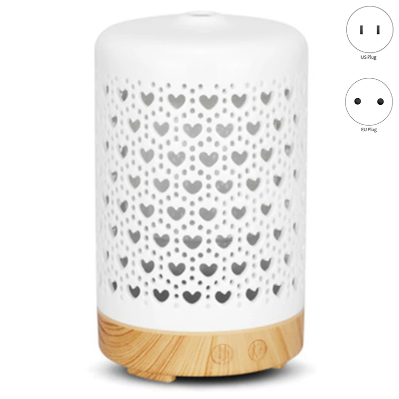 Love Ceramic Humidifier Aroma Essential Oil Diffuser 7 Color LED Lamp ...