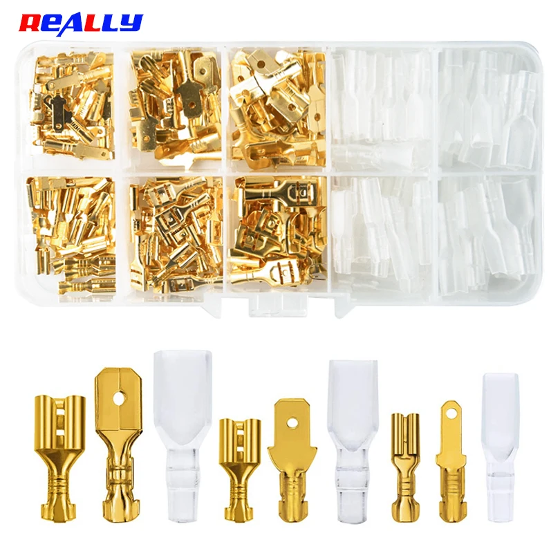 315/180Pcs Quick Splice 2.8mm 4.8mm 6.3mm Male and Female Wire Spade ...