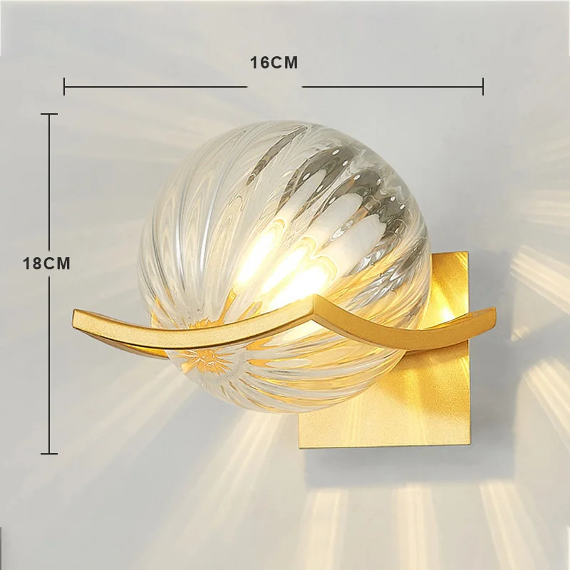 Elegant Glass Ball Wall Sconce Lamp - Lighting4Home