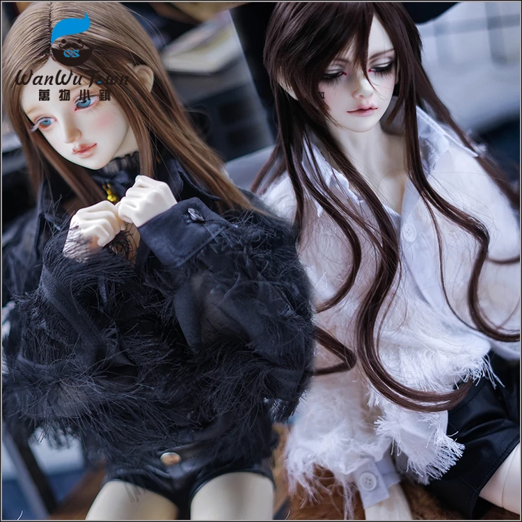 1 шт. Bjd кукольная одежда Модная рубашка с кисточками белый/черный топ с длинными рукавами for1 ...