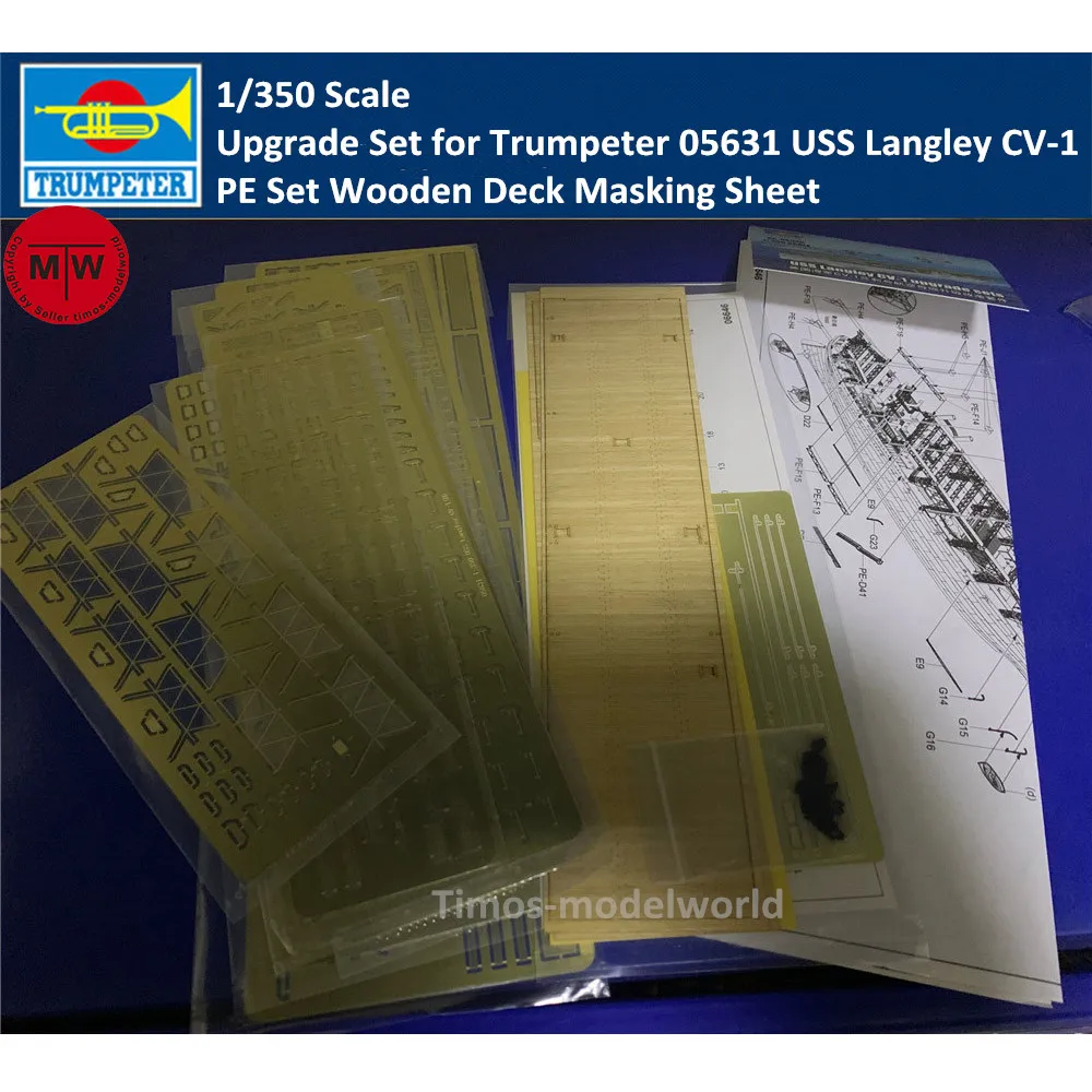 Trumpeter 06646 1/350 Scale PE Wooden Deck Masking Sheet Upgrade Set ...