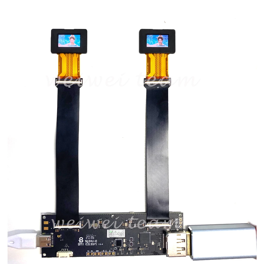 마이크로 디스플레이 1920x1080 OLED 듀얼 아이 보드, AR/VR 헤드셋 스크린, 근거리 시야 적용, 고해상도 PPI, 0.71 인치|휴대폰 LCD ...