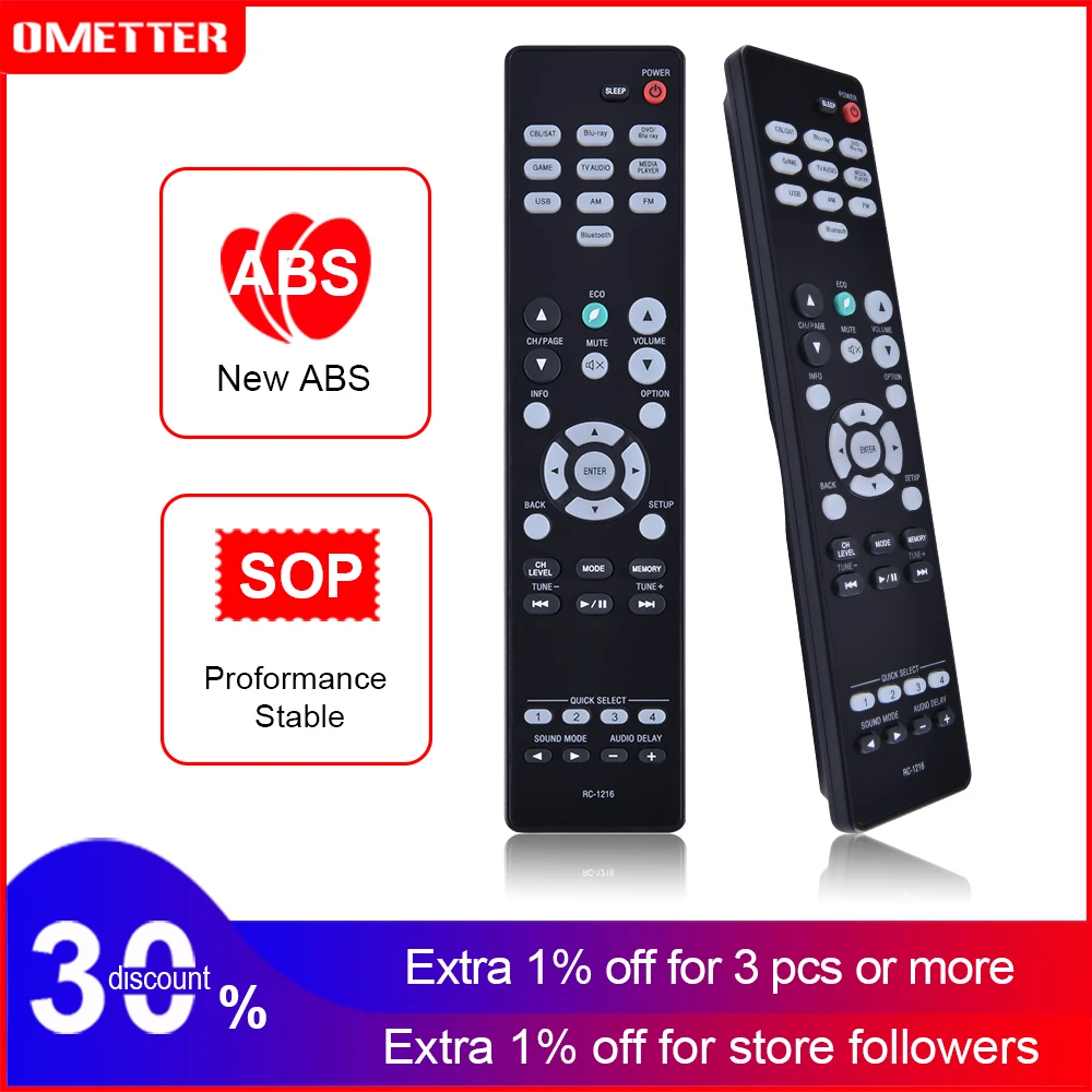 Rc-1216 Replace Remote Control For Denon Av Receiver Avr-s530bt Avr ...