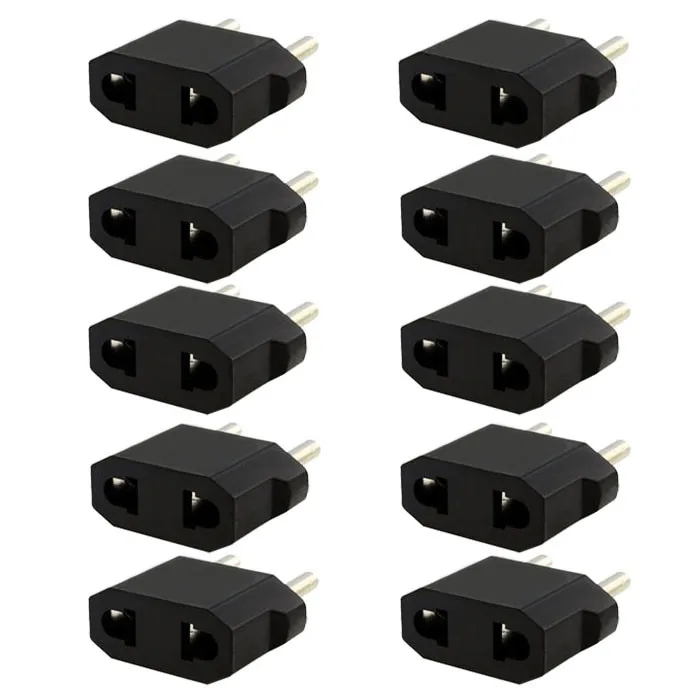 10PCS-US-AU-to-EU-Travel-Adapter-Electric-Fork-Power-Socket-Converter ...
