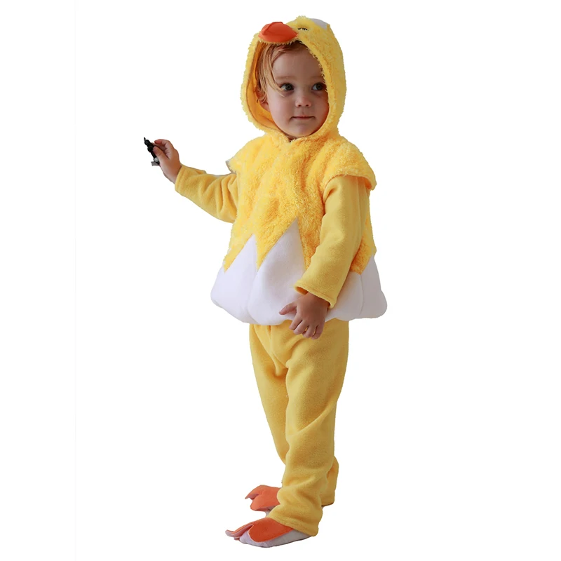 Kids-Unisex-Chicken-Costume-Yellow-Chick-Fantasy-Plush-Outfit-Child ...