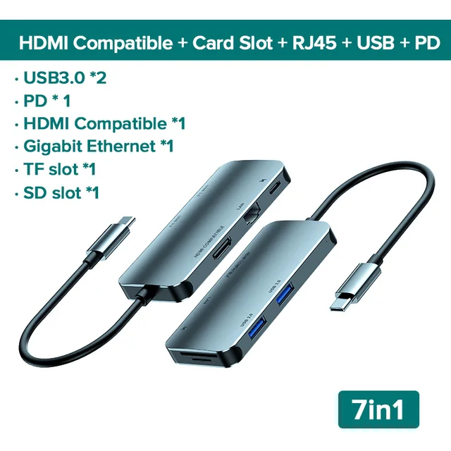 Joyroom Hub Cable Adapter Type-C Ten-In-One Expansion Dock TYPE-C To ...