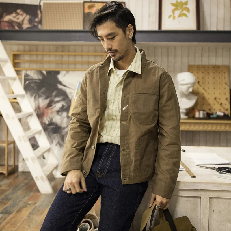 Red Tornado Waxed Canvas Supply Jacket Blanket Lined Men's Workwear ...