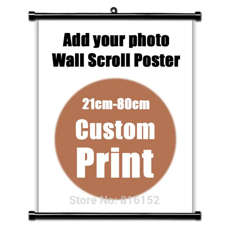 Customized Anime Print Scroll Poster Painting Wall Art Wall Hanging ...