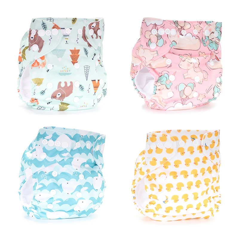 Baby Cloth Diapers Reusable Nappies Character Unisex Baby Care Pants ...