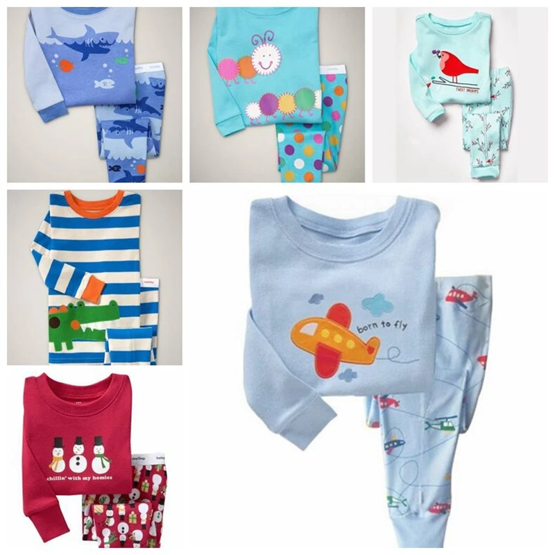 New Design 2 7Years Baby Pyjamas Suits Boys Pajamas Fly Plane Fashion ...