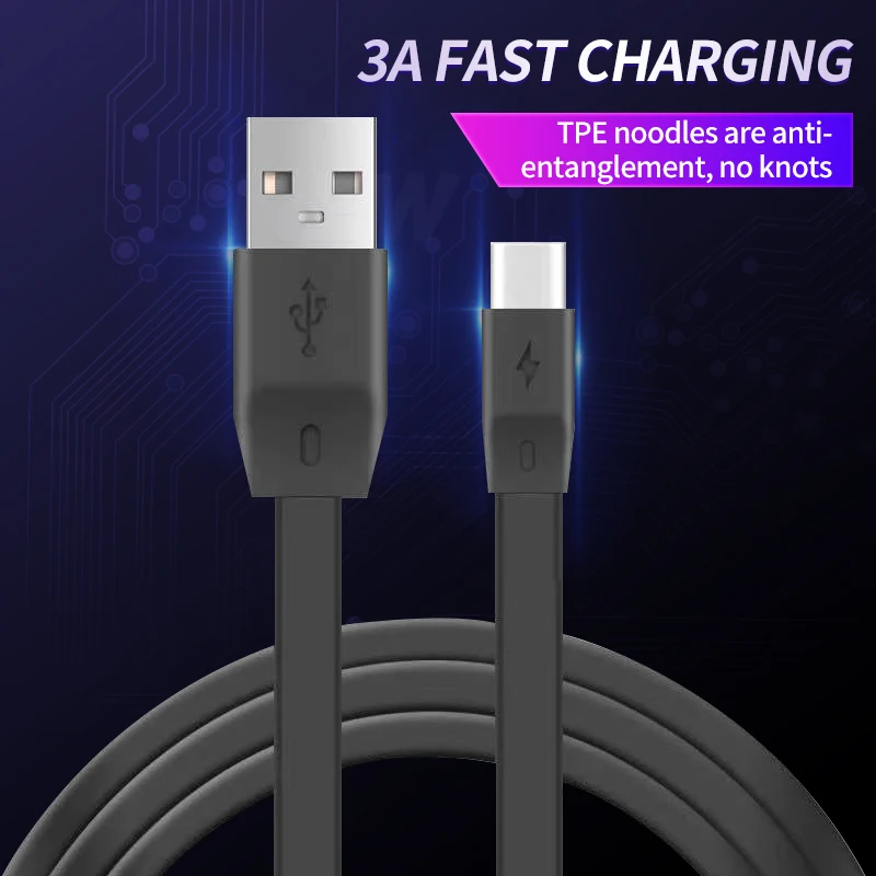 Câble USB Type C de Charge Rapide en TPE, Cordon Semblable à des ...