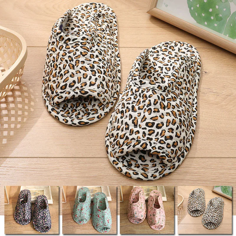 Pièce meuble,Pantoufles d'intérieur en coton doux japonais pour femmes ...
