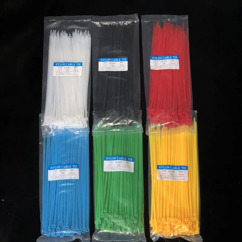 100Pcs-Cable-Tie-6-Colors-Self-Locking-Nylon-Cable-Tie-Cable-Tie-Fixing ...
